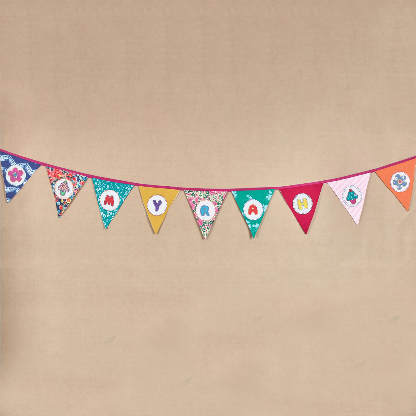 Buy Upcycled Personalized Kid's Theme Name Bunting Online On Zwende