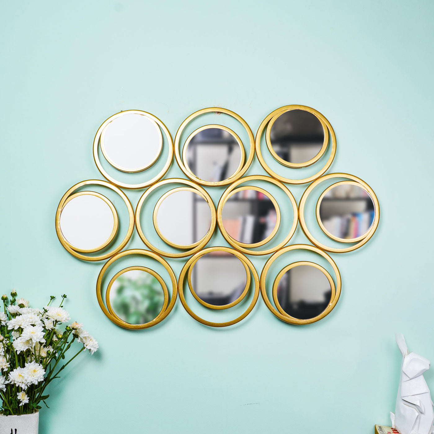 Buy Golden Circle Multi-Mirror Frame I 36x24 Inches Online On Zwende