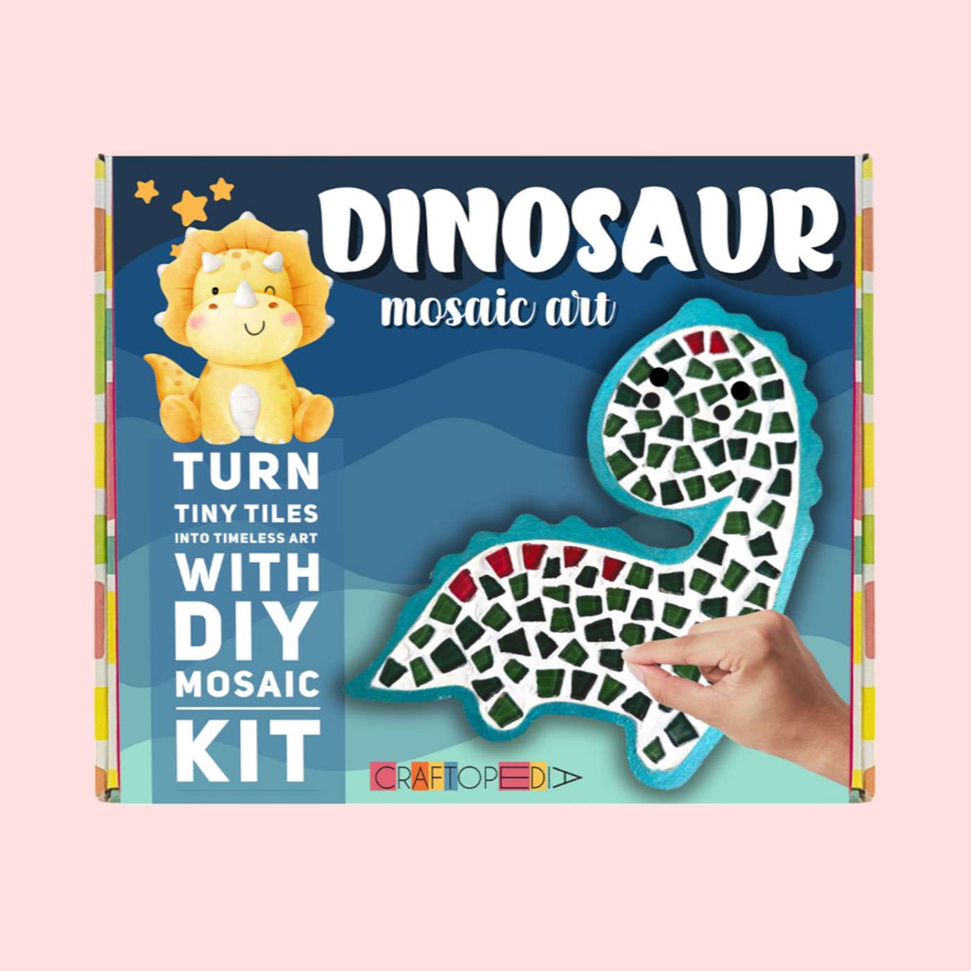 Buy Dinosaur Theme Mosaic Art DIY Kit Online On Zwende