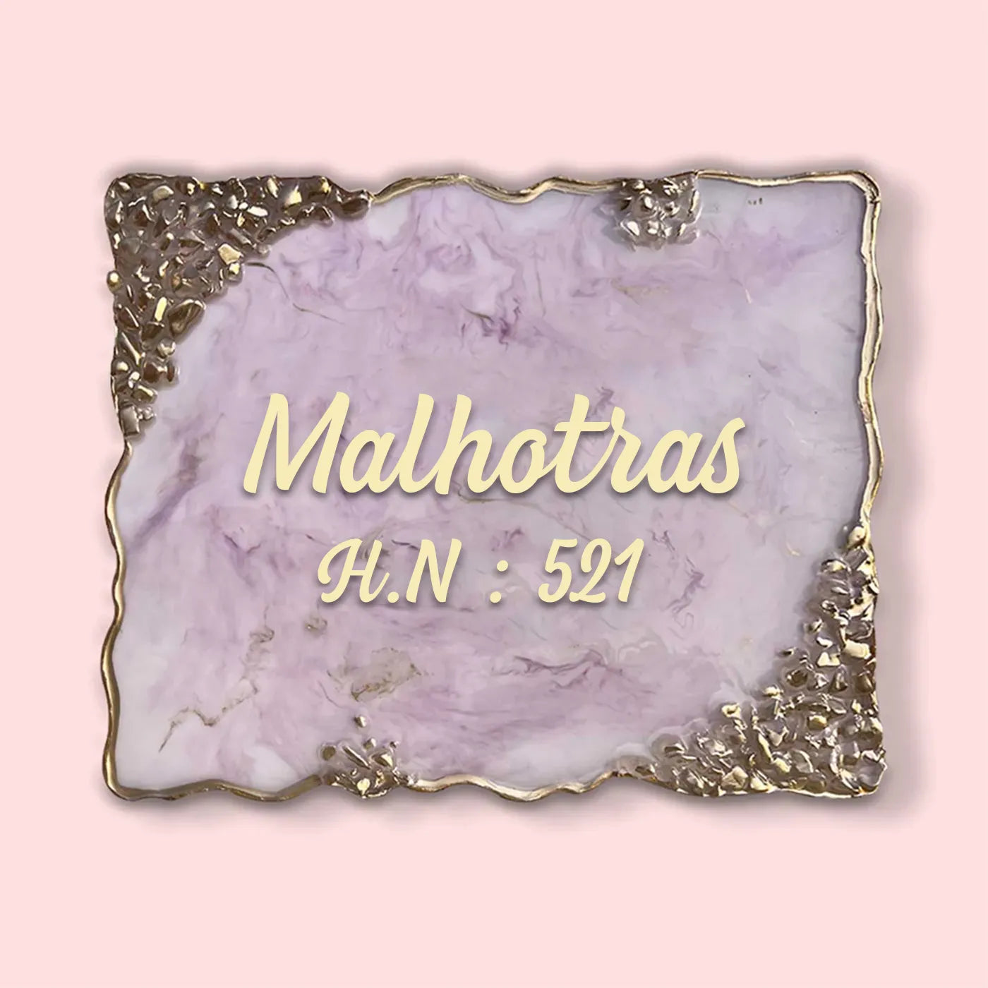 Buy Personalized Handcrafted Resin Crystals & Glossy Purple Nameplate ...