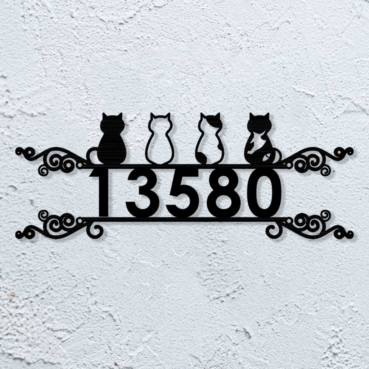 Buy Personalized Laser Cut Cats Theme Steel Name Plate Online On Zwende