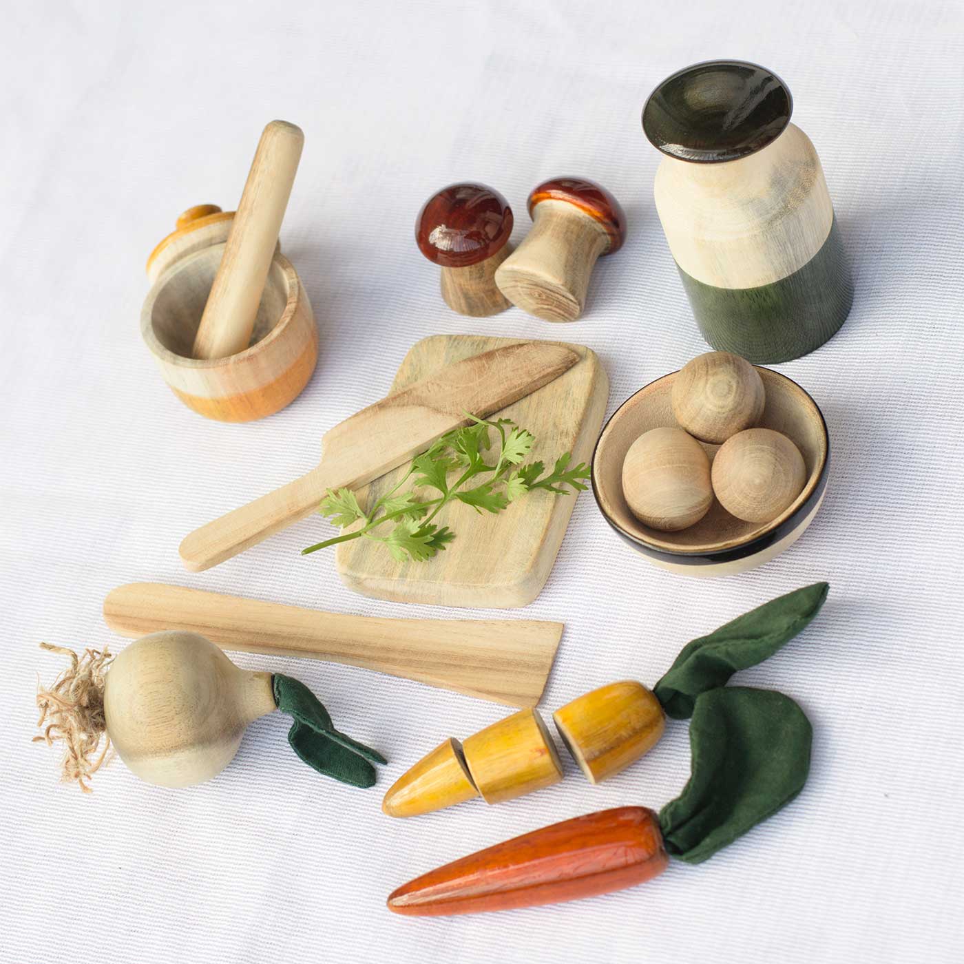 Buy I Am A Chef Wooden Cooking Set For Kids | Set Of 17 Online On Zwende