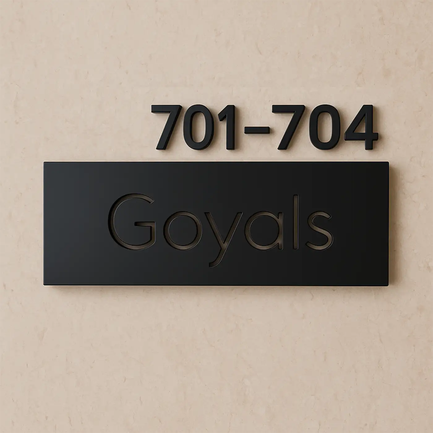 Buy Personalized Black Minimal Metal Name Plate Online On Zwende