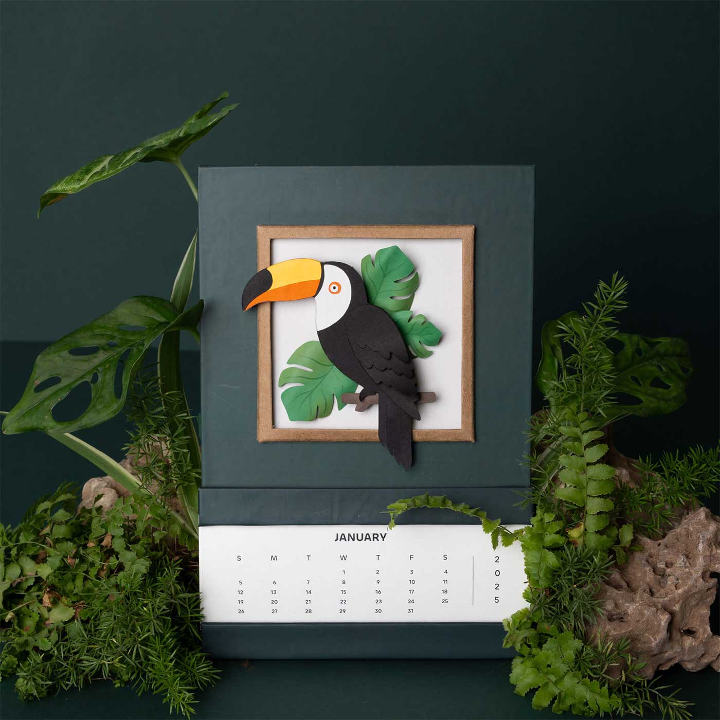 Buy Handmade 3D Toucan Bird 2026 Desk Calendar Online On Zwende