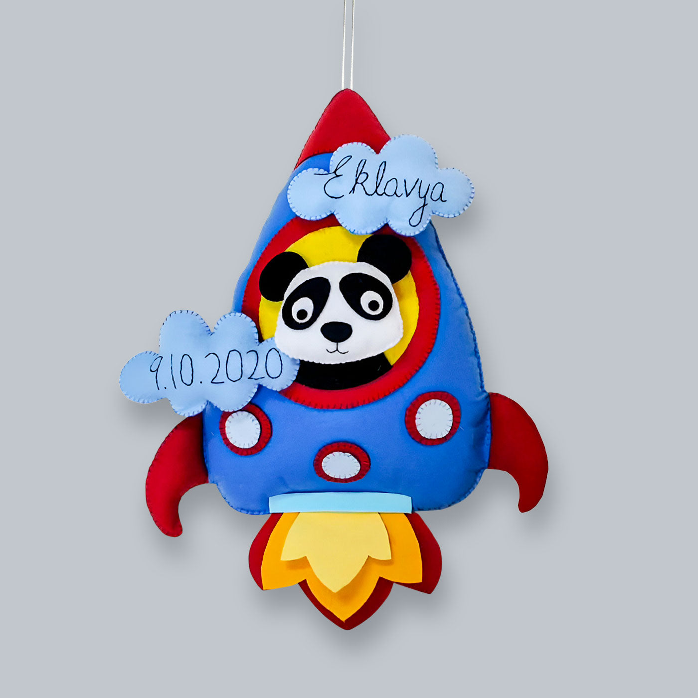 Buy Personalized Rocket Theme Felt Kids Name Plate Online On Zwende