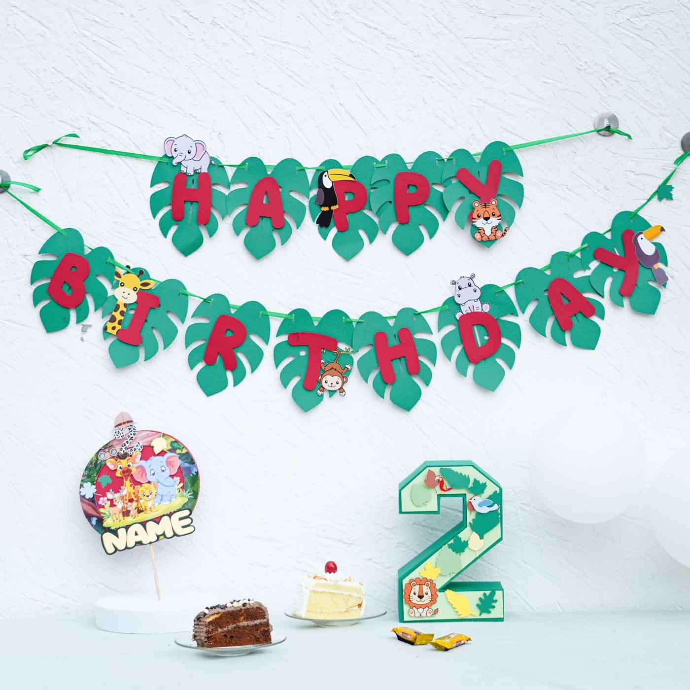 Buy Jungle Themed Kids Birthday Party Decor - Set of 3 Online On Zwende