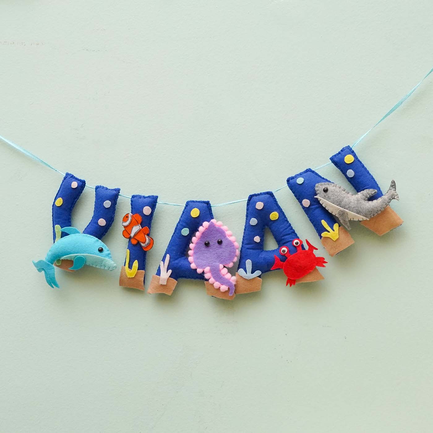 Buy Personalized Handmade Underwater Theme Felt Bunting Online On Zwende