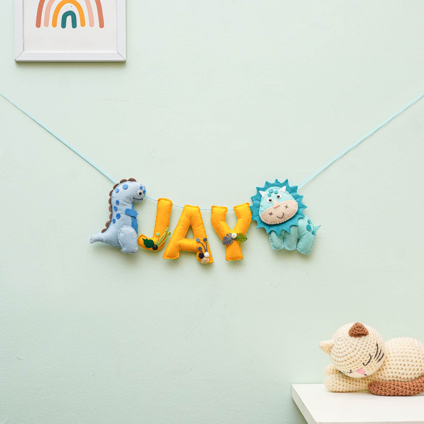 Buy Personalized Handmade Dinosaurs Theme Felt Bunting Online On Zwende