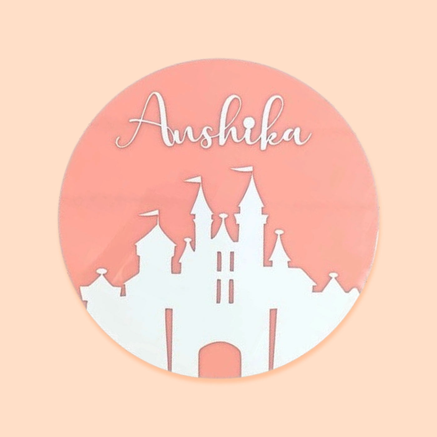 Buy Personalized Enchanted Castle Theme Acrylic Kids Name Plate Online ...