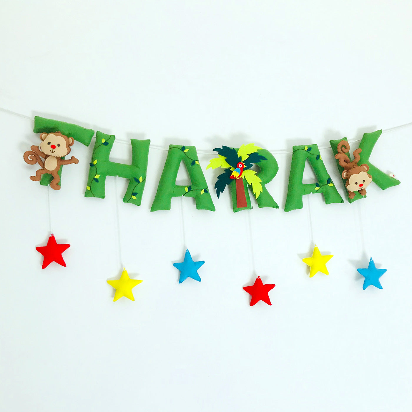 Buy Handcrafted Personalized Monkey Themed Bunting For Kids Online On ...