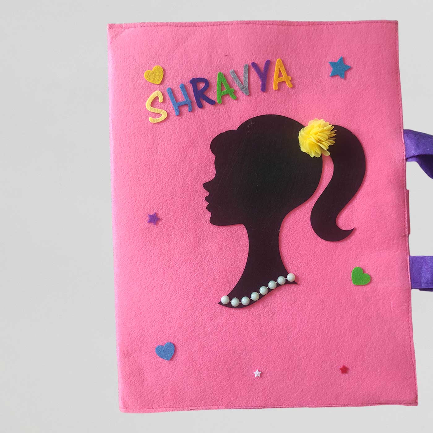 Buy Personalized Handmade Barbie Theme Felt Kids Craft Folder Online On ...
