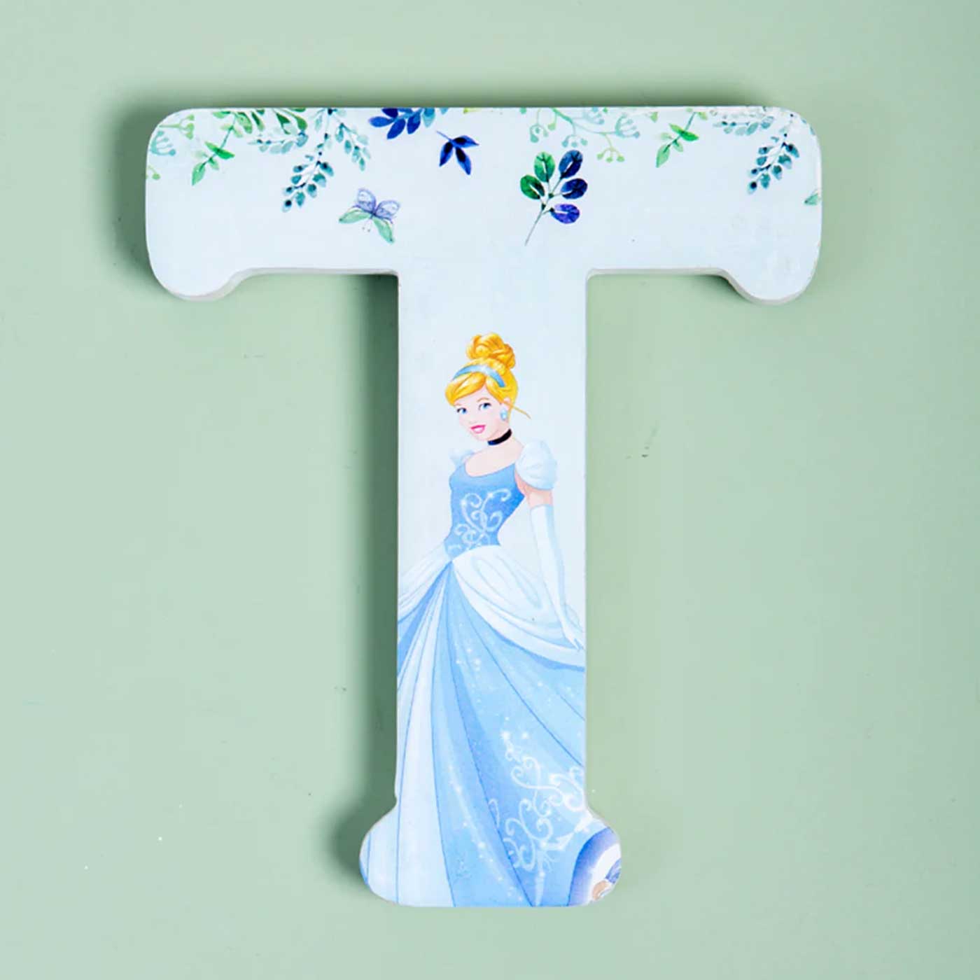 Buy Handmade Blue Princess Theme MDF Wood 3D Wall Letter For Kids - T ...