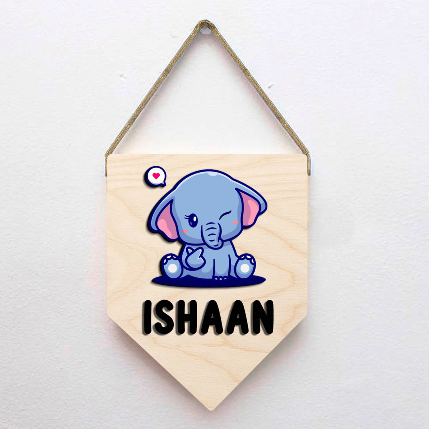Buy Kids Elephant Themed 3D Name Plate Online On Zwende