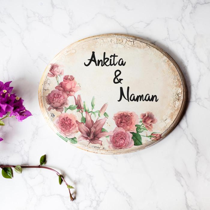 Buy Decoupage Art Name Plates - Custom Designs for Home - Zwende