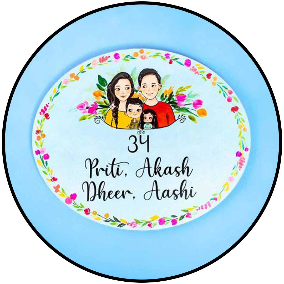 Character Name Plates for Kids, Couples & Families - Zwende