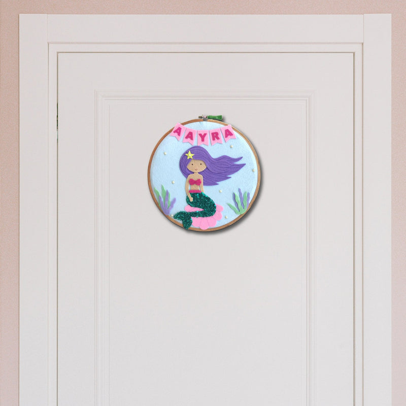Handcrafted Personalized Mermaid Hoop Nameplate – Zwende