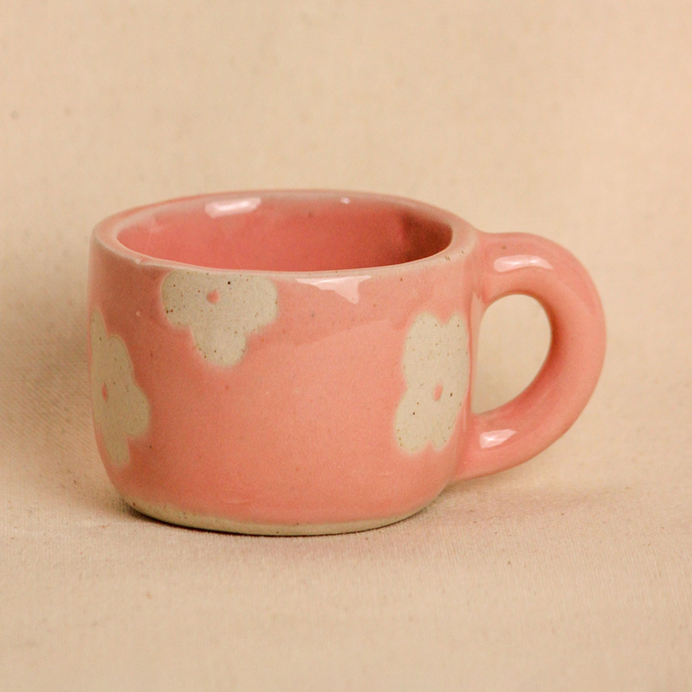 Buy Handpainted Pretty in Pink Ceramic Mugs I Set of 4 Online On Zwende