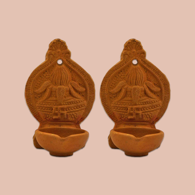 Handmade Kalash Statue Terracotta Hanging Diya I Set of 2 – Zwende