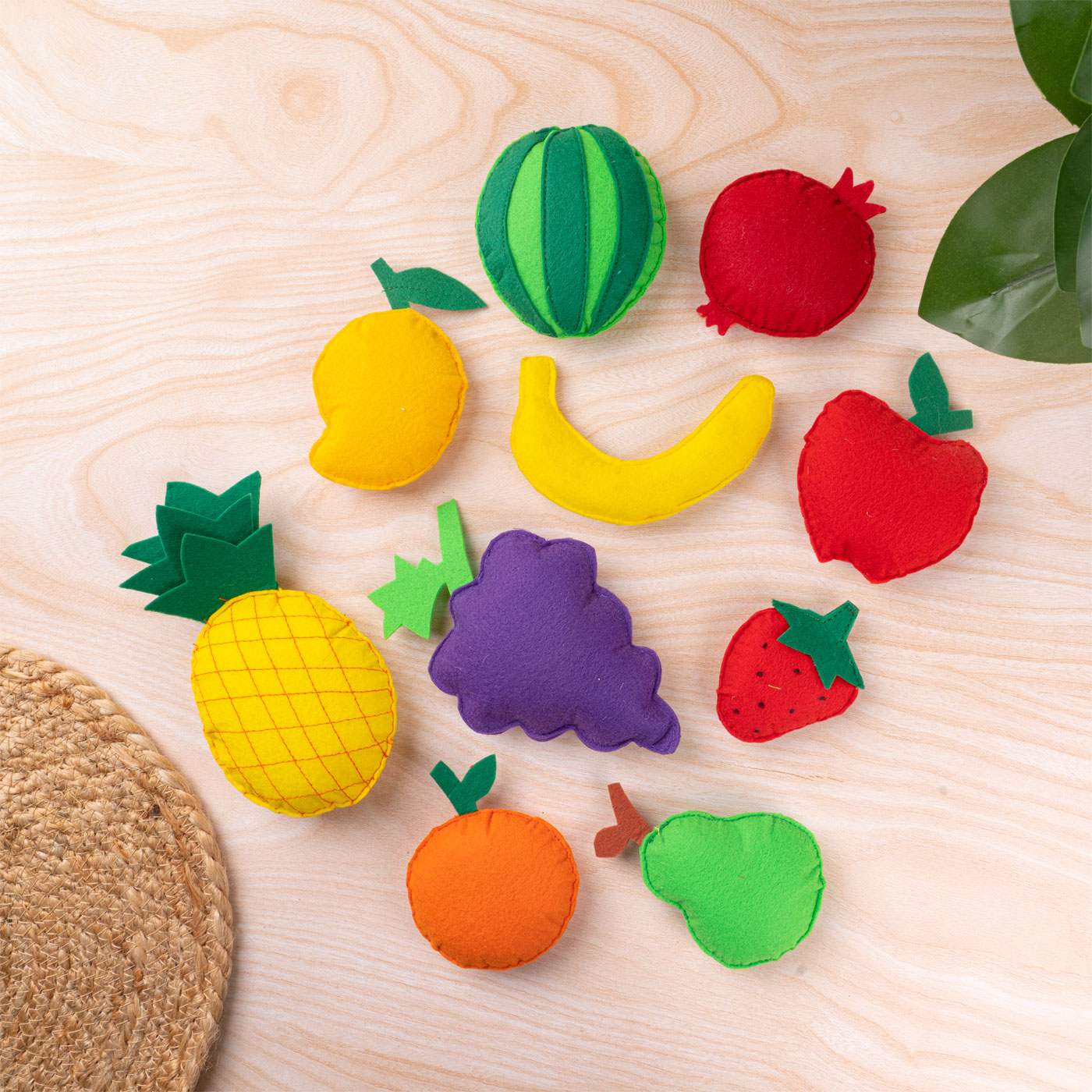 Buy Handcrafted Fruit Themed Playset - Set of 10 Online On Zwende