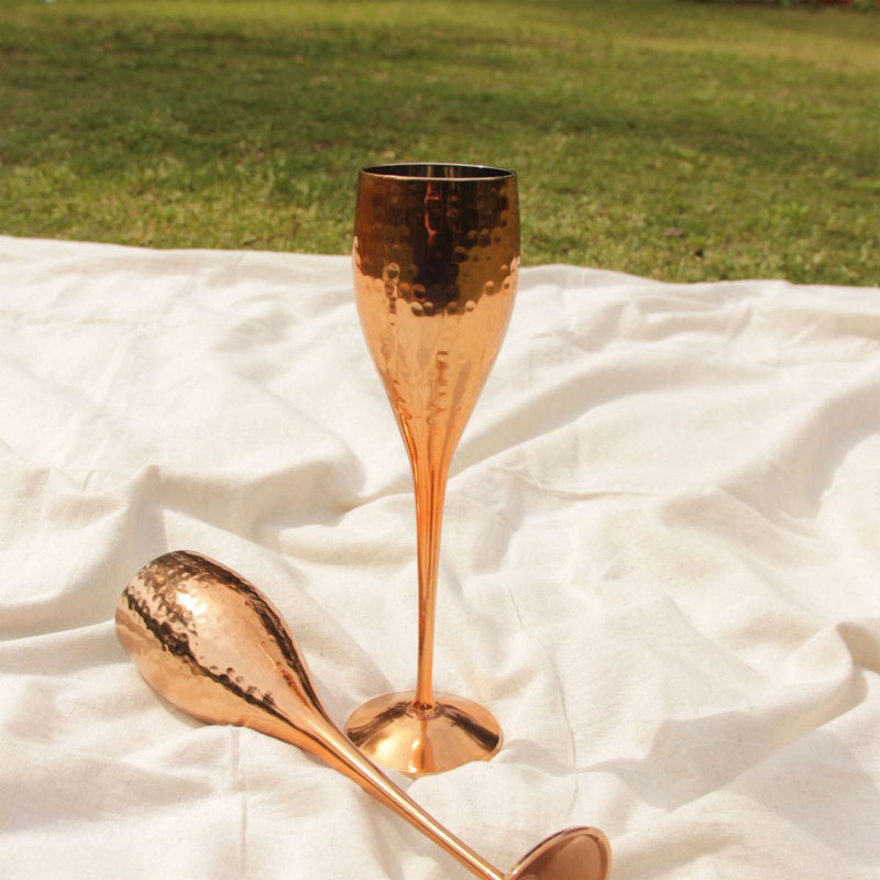 Copper & Brass Champagne Grande Goblets I Set of 2 – Zwende