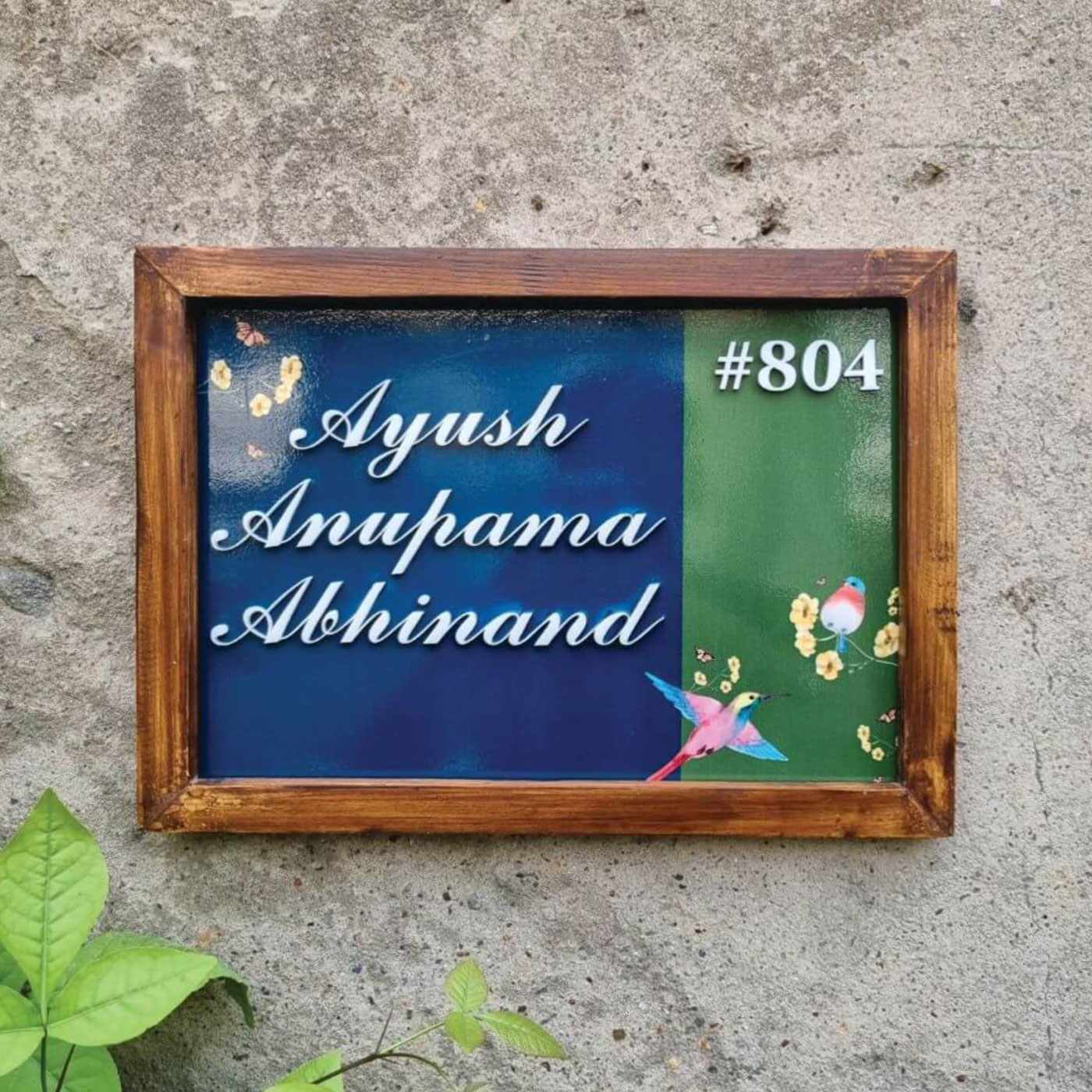 Buy Personalized Bird Design Printed Nameplate with 3D Letters Online ...