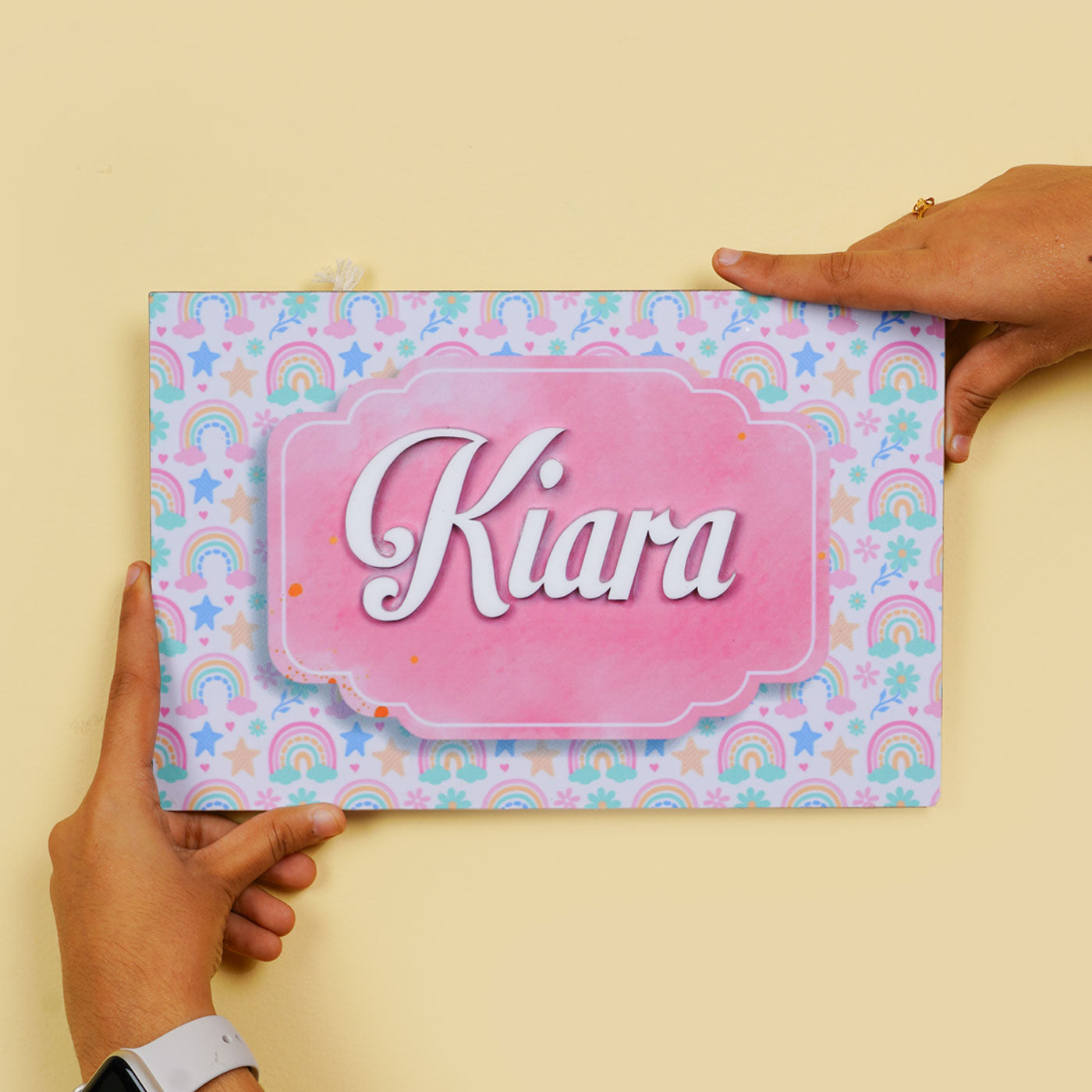 Buy Personalized Rainbow Printed Kid's Nameplate with 3D Letters Online ...