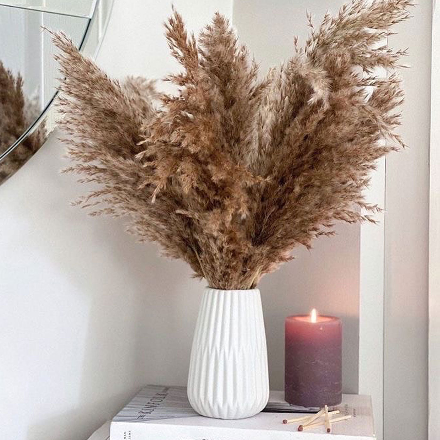 Buy Handcrafted Dried XL Pampas Flower Decor Bunch Online On Zwende