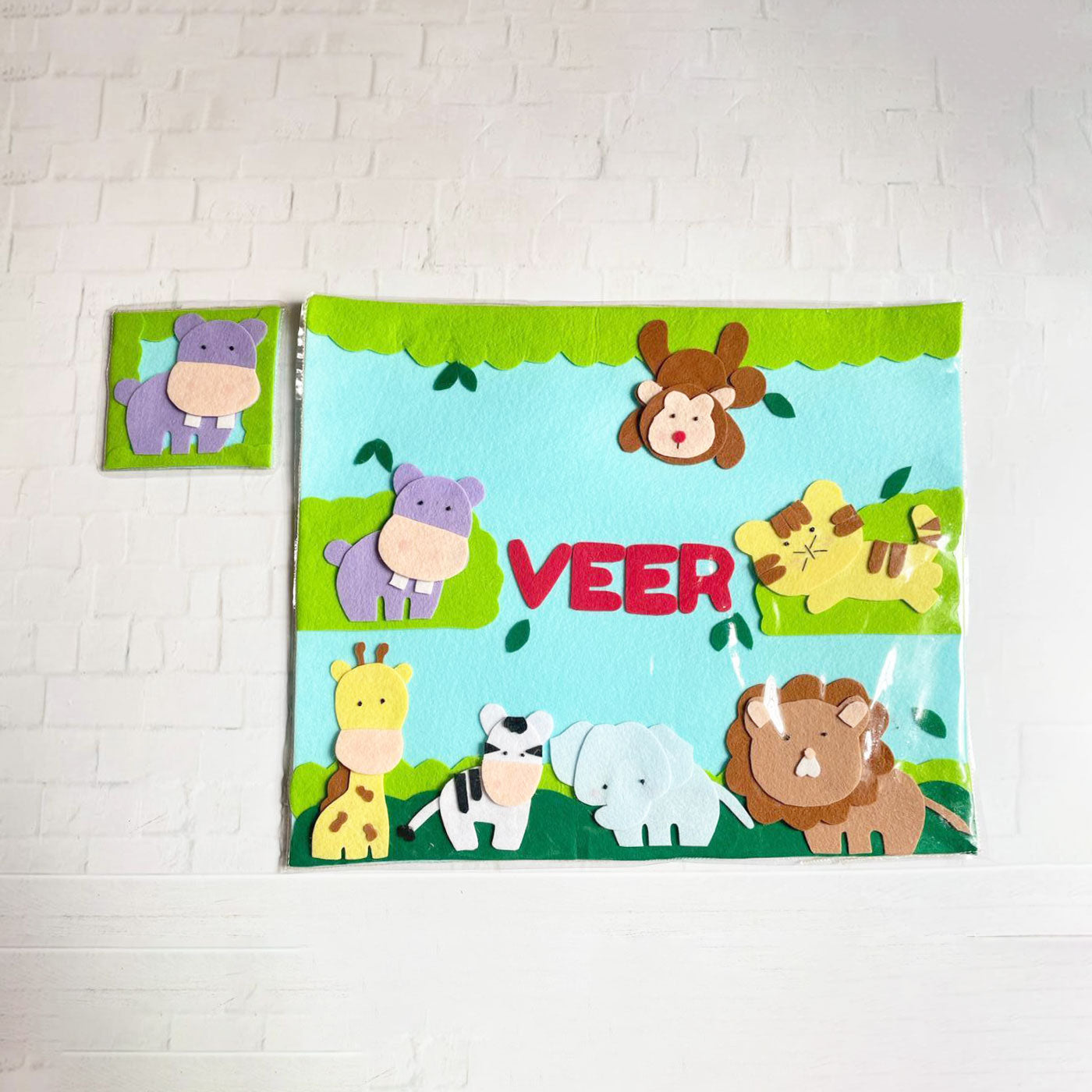 Buy Personalized Felt Kids Table Mat & Coaster Set Online On Zwende