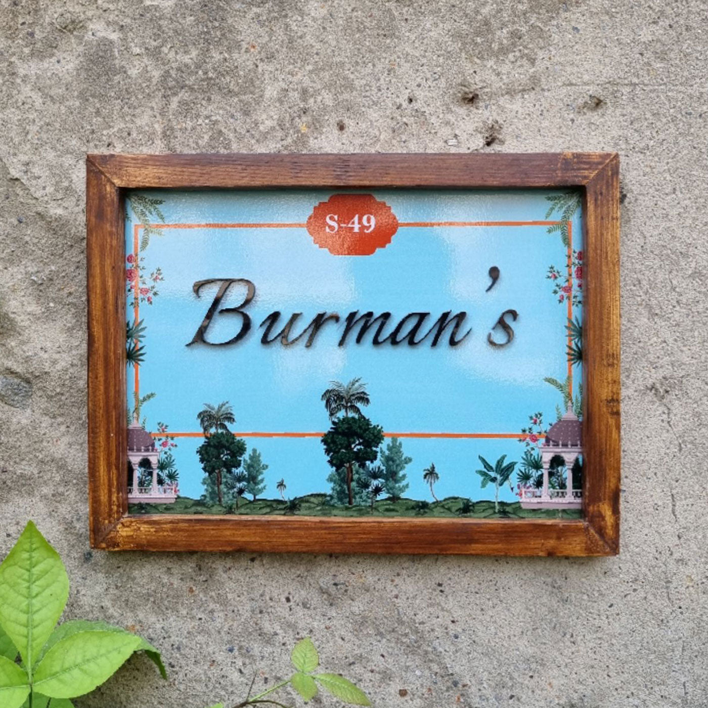 Buy Personalized Mughal Design Printed Nameplate with 3D Letters Online ...