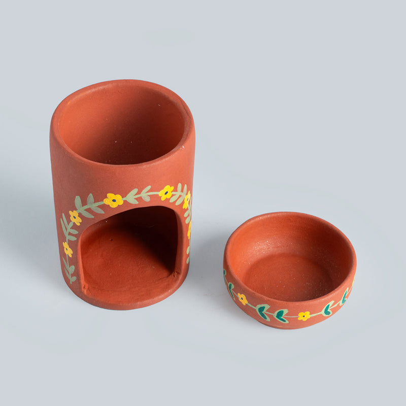 Handpainted Terracotta Traditional Fragrance Diffuser – Zwende
