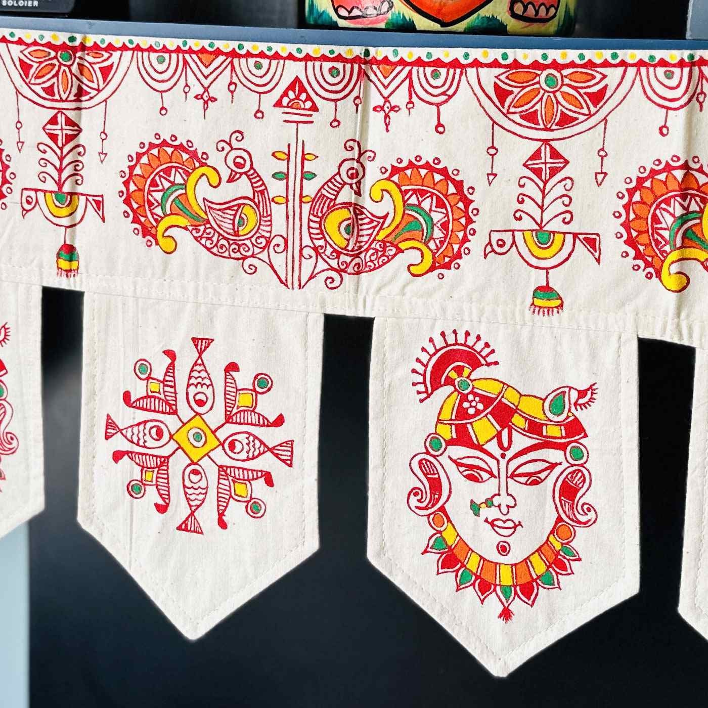 Buy Handpainted Cotton Casement Toran Online On Zwende