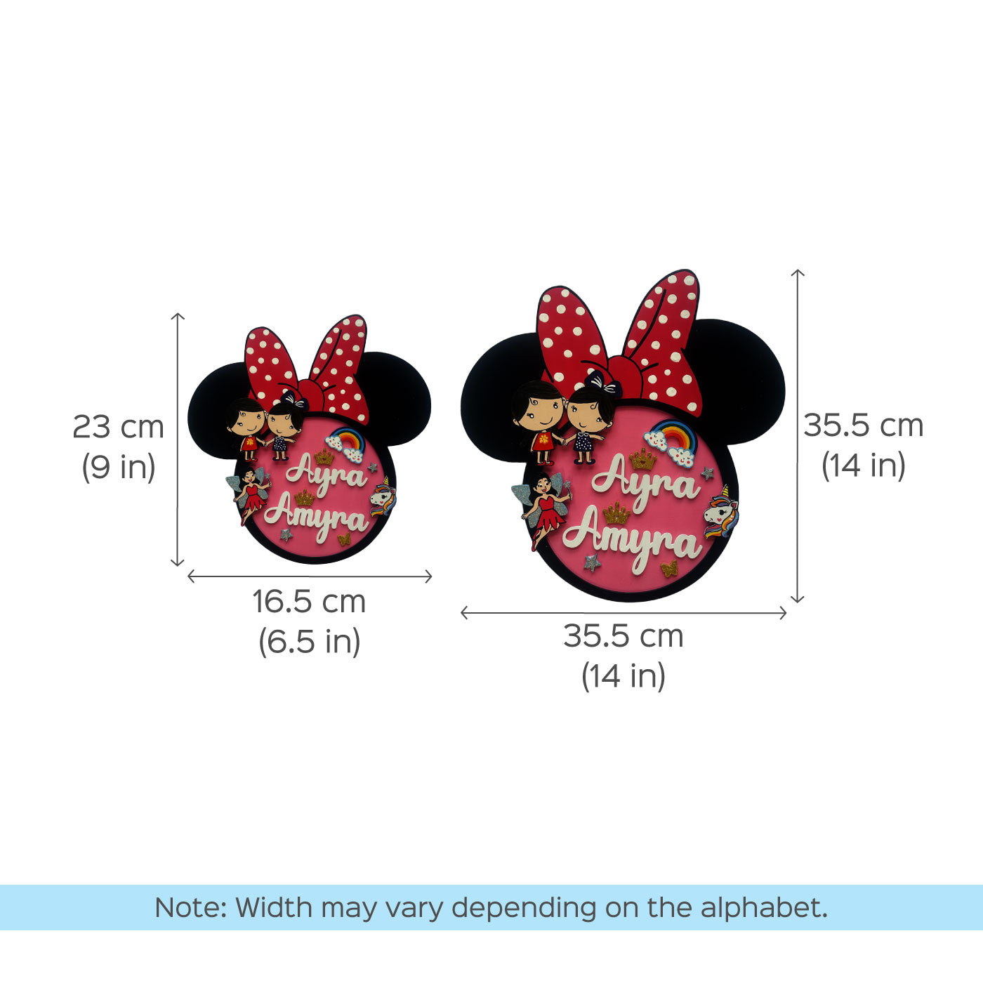 Buy Personalized Minnie Mouse Themed Siblings MDF Nameplate Online On ...