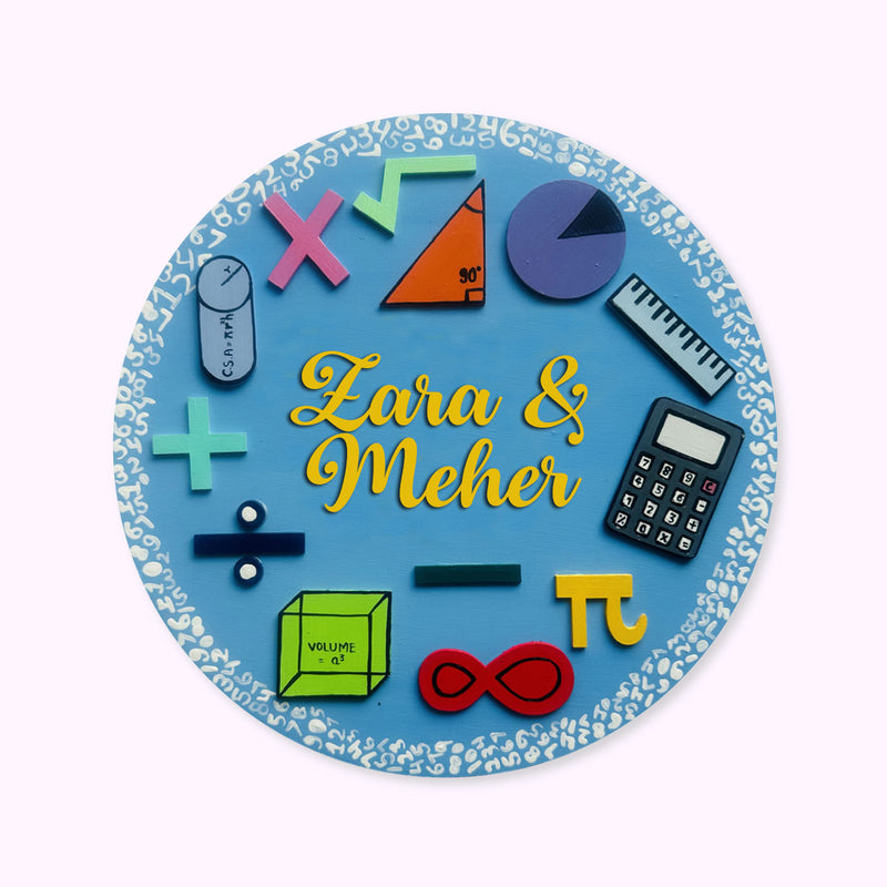 Personalized ''Kids Fav Subject'' MDF Nameplate for Schools & Playroom ...