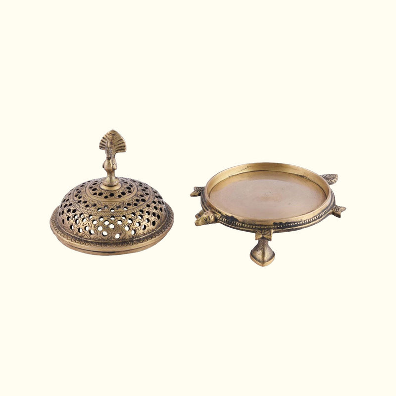 Samudra Manthan Dhoop Dhani I Handcrafted Brass Diffuser – Zwende