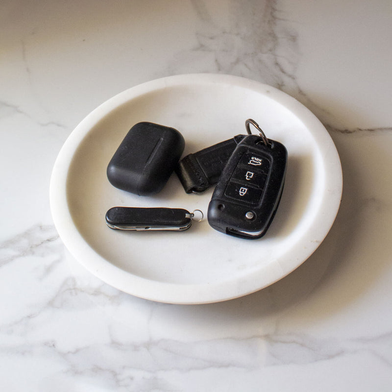 Indian Marble White Multi-purpose Plate – Zwende