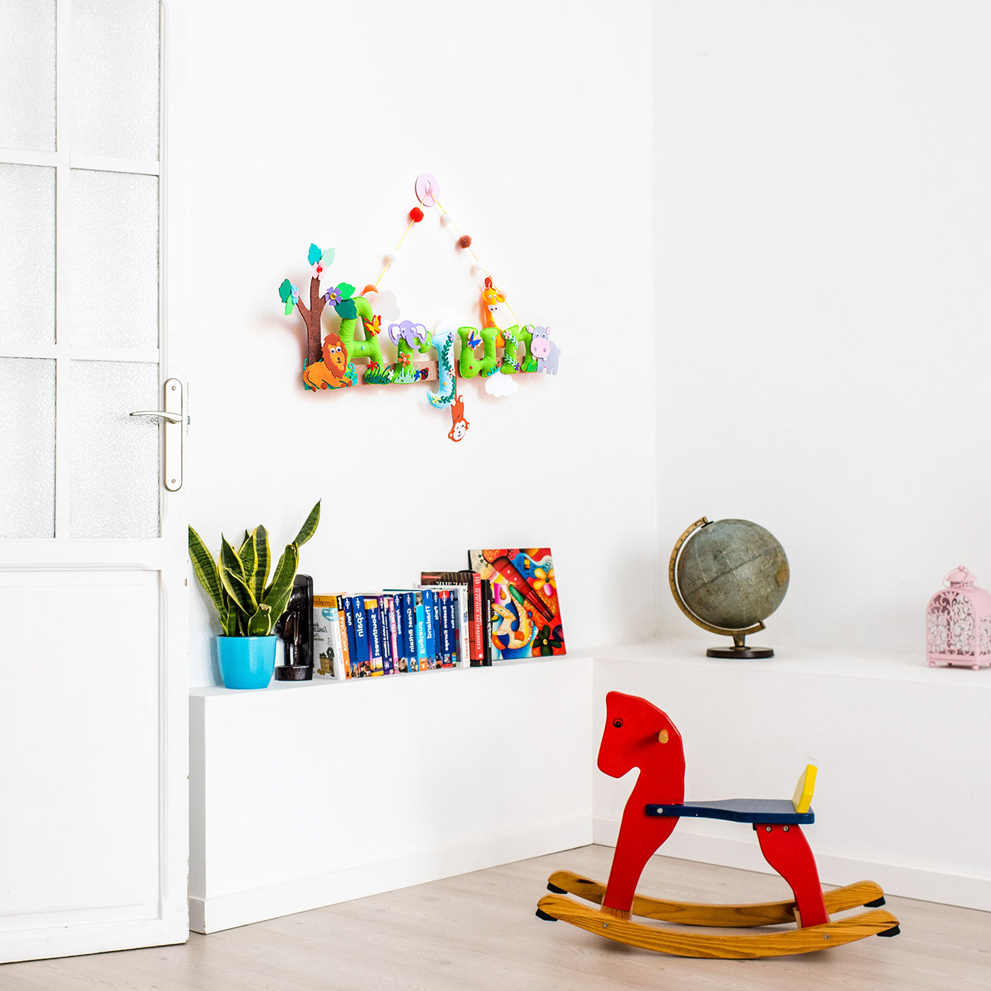 Buy Handcrafted Personalized Jungle Animal Felt Nameplate for Kids ...