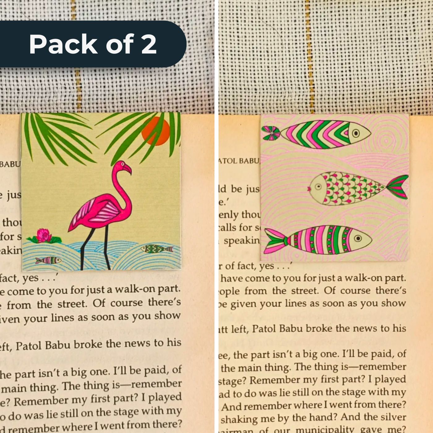 Buy Printed Flamingo Habitat Themed Bookmarks | Set Of 2 Online On Zwende