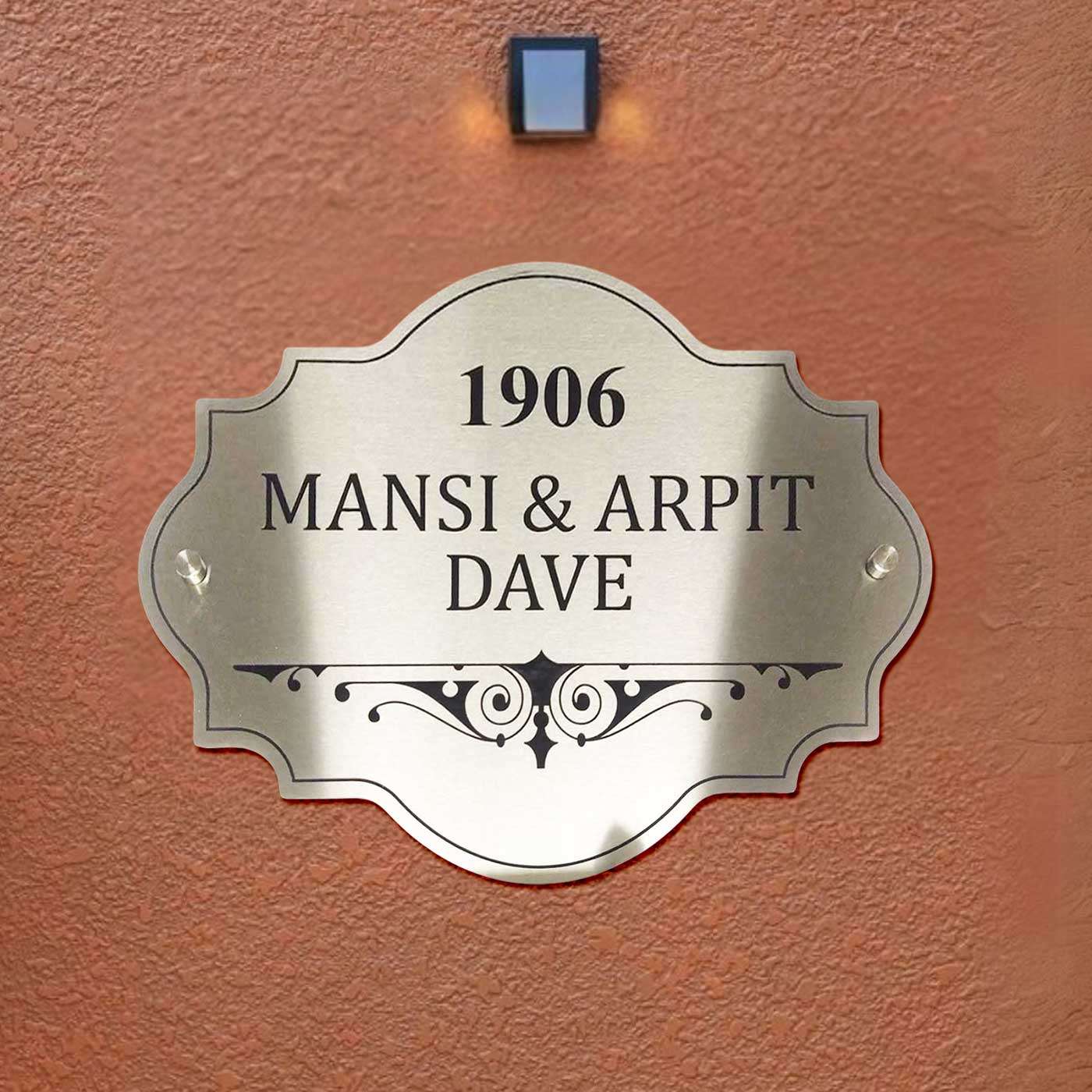 Buy Personalized Engraved Elegant Stainless Steel Name Plate Online On ...