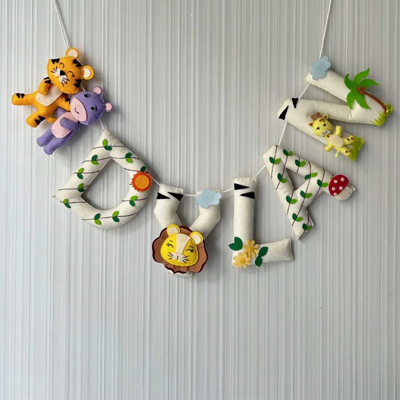 Buy Personalized Happy Forest Felt Bunting / Garland For Kids Online On ...