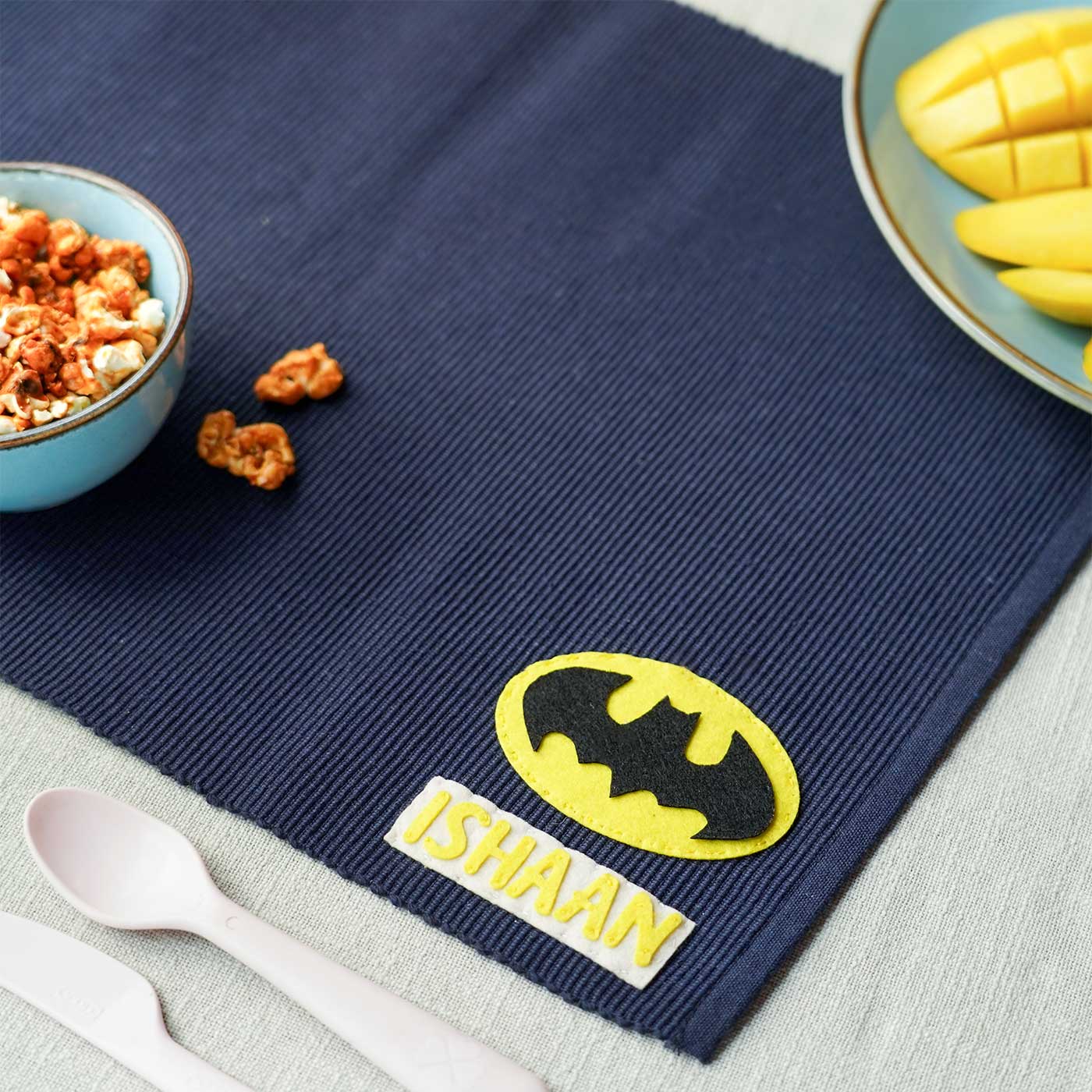 Buy Personalized Handmade Batman Table Mat For Kids Online On Zwende