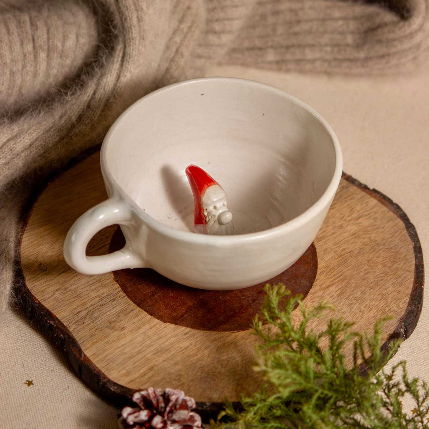 Buy Handmade Santa Clause Ceramic Cappuccino Mug | Secret Santa Gift ...