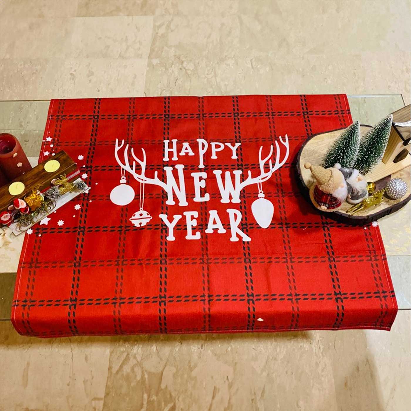 Buy Red Table Mat For Christmas Table Decoration Online On Zwende