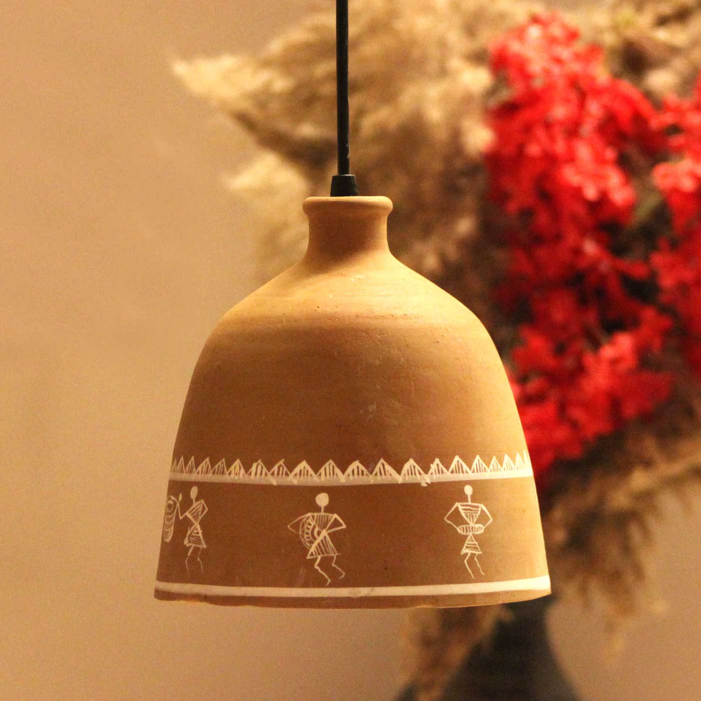 Buy Handmade Traditional Natural Design Terracotta Hanging Lamp Online ...