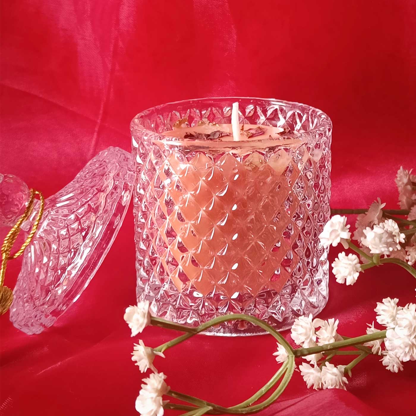 Buy Beautiful Tango Crystal Jar With Tassle Wax Tealight Candle Online ...