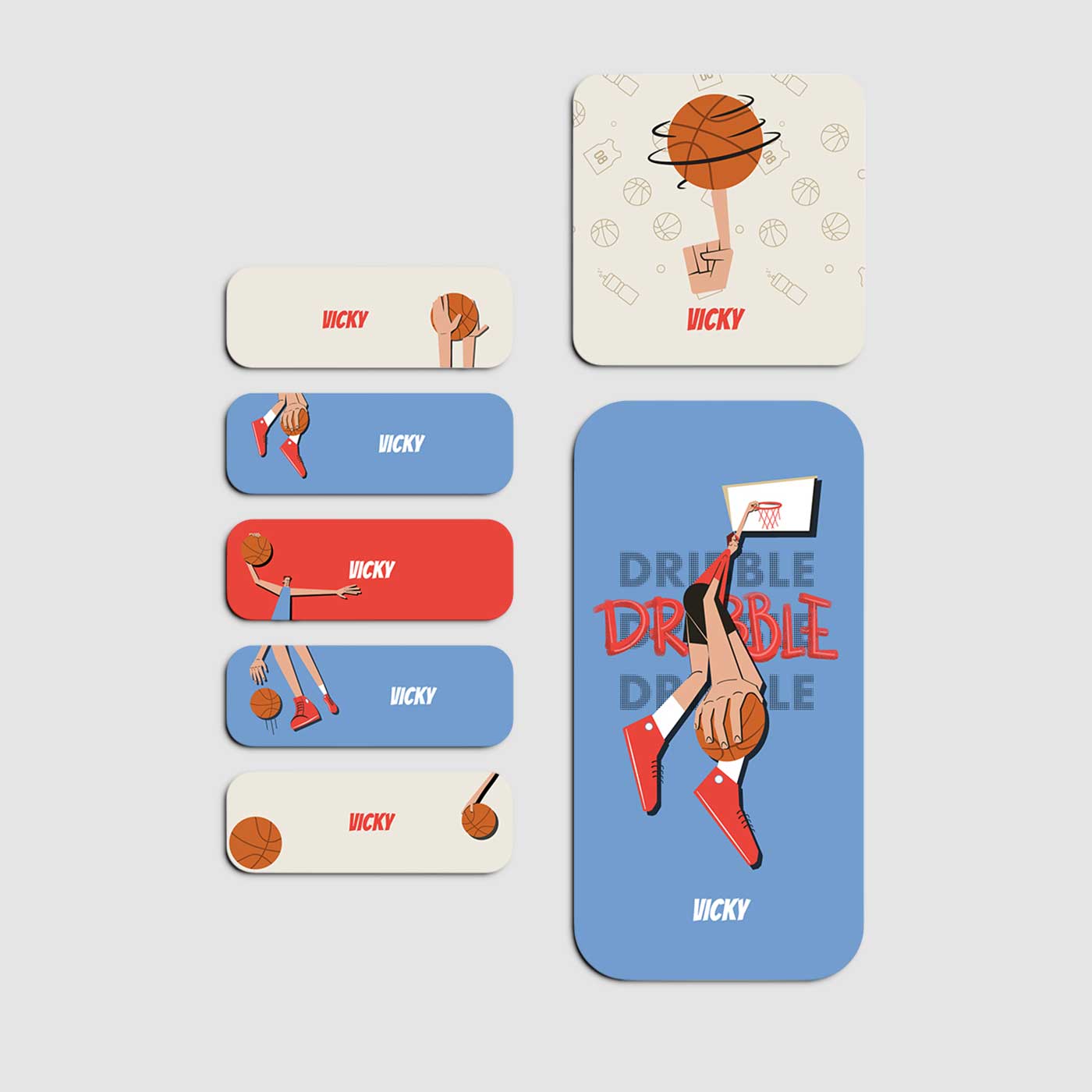 Buy Personalized Basketball Fever Boy Theme Sticker Sheet | 40 Stickers ...