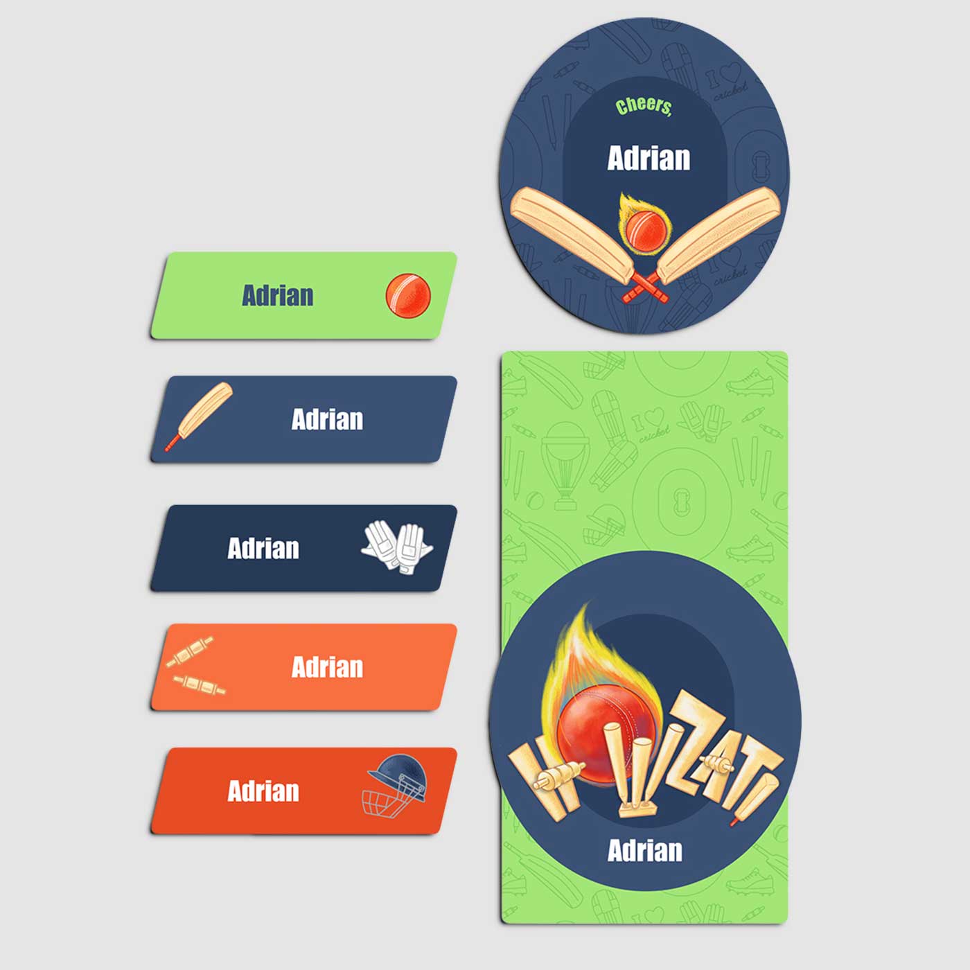 Buy Personalized Cricket Buzz Theme Sticker Sheet | 40 Stickers Online ...
