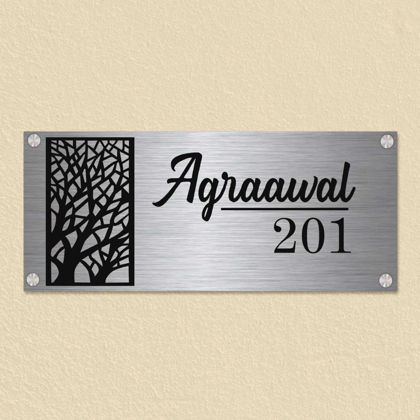 Buy Personalized Elegant Stainless Steel Name Plate Online On Zwende