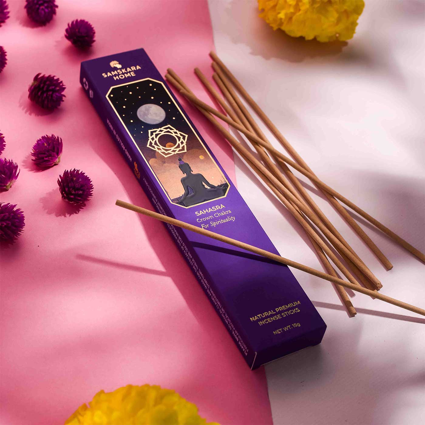 Buy Handmade Sahasra - Crown Chakra Natural Bamboo Free Incense Stick ...