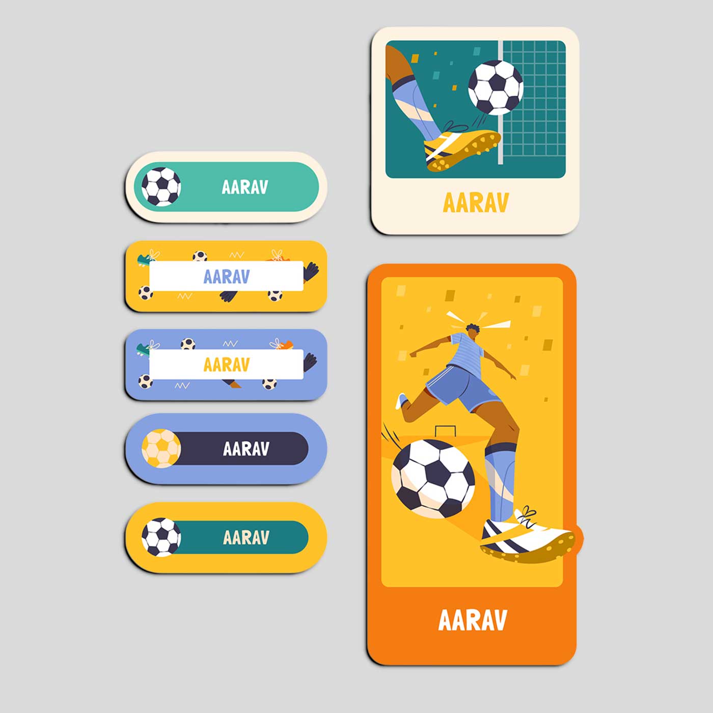 Buy Personalized Football Goals Boy Theme Sticker Sheet | 40 Stickers ...