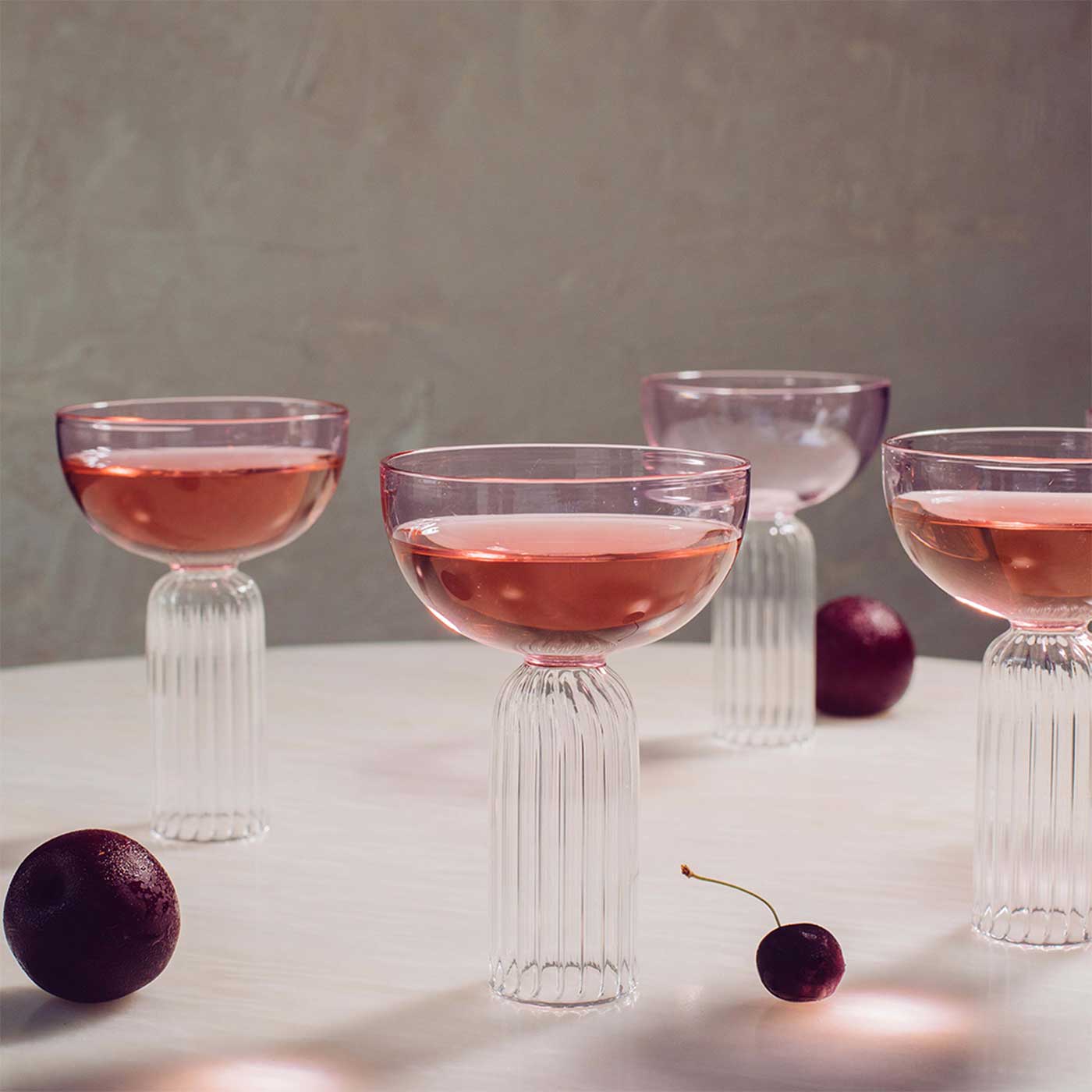 Buy Handmade Pink Borosil Glass With Gift Box | Set Of 4 Online On Zwende